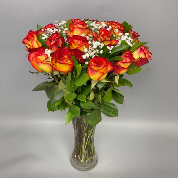 Orange Rose Bicolor - FlowersAndServices® Nationwide